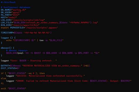 🚀 otomatisasi postgresql dengan bash script refresh materialized view