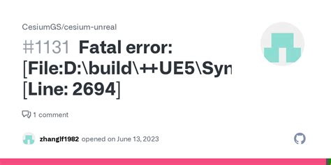 fatal error [file d build ue5 sync engine source runtime