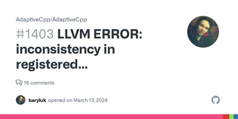 Llvm Error Inconsistency In Registered Commandline Options Then Abort · Issue 1403