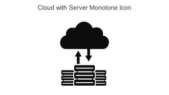 Cloud With Server Monotone Icon In Powerpoint Pptx Png And Editable Eps