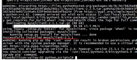 在新的服务器上成功安装mysqlclient的方法【解决no matching distribution found for