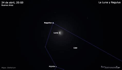 La Luna Y Regulus 24 04 2018 Sur Astronómico