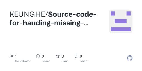 Github Keunghesource Code For Handing Missing Data In Water Quality