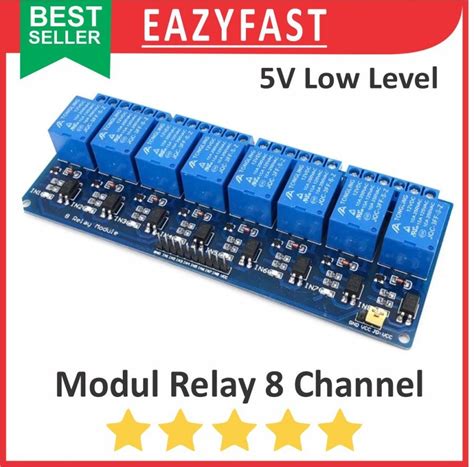 Modul Relay Switch Ch Channel Ch V Volt Low Level SPDT ESP Arduino Compatible Opto