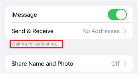 How To Imessage Waiting For Activation Error