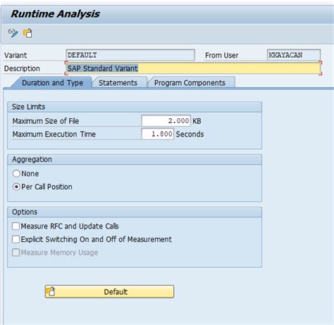 abap performance analysis with sat transaction abap police