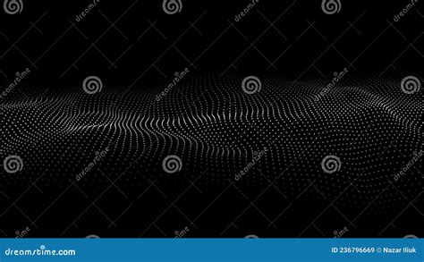 Wave Of Particles Technology Background Concept Dynamic Wave Vector Illustration Futuristic