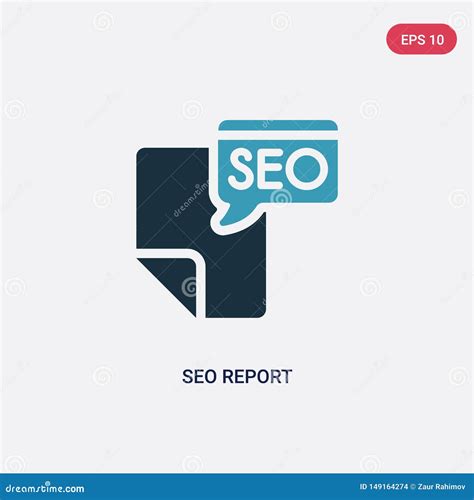 Two Color Seo Report Vector Icon From Programming Concept Isolated Blue Seo Report Vector Sign