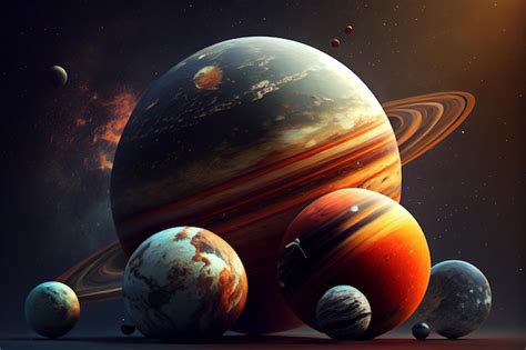 Premium Ai Image Solar System And Space Objects Ai Generated