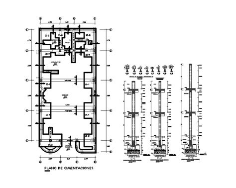 Foundation Plan Structure Details Of House With Constructive Details Dwg File Artofit