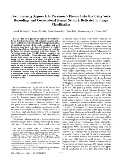 Deep Learning Approach To Parkinsons Disease Detection Using Voice