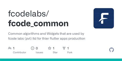 GitHub Fcodelabs Fcode Common Common Algorithms And Widgets That Are Used By Fcode Labs Pvt