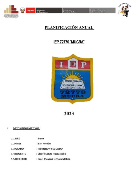 Progra Anual 2023 Pdf