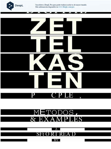 Digital Zettelkasten Principle David Kadavy Es Pdf Archivo De Computadora Memoria