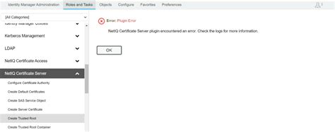 Issue With Certificate Plugin In Imanager 326 Identity Manager Netiq Discussions
