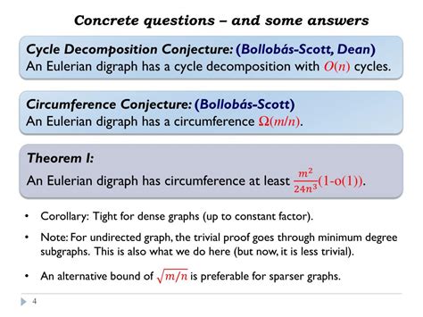 Ppt Long Cycles Short Cycles Min Degree Subgraphs And Feedback