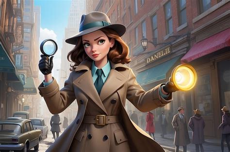 Premium Photo Unraveling Mysteries Dynamic Detective Danielle