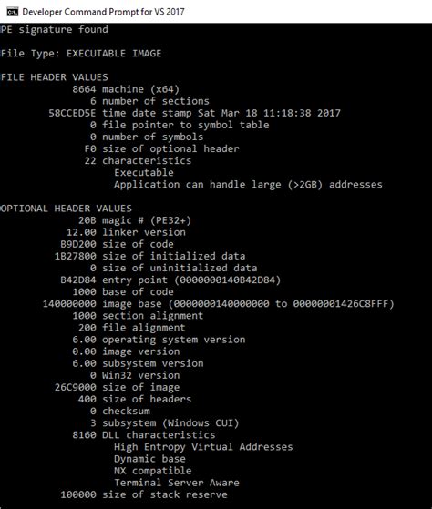 windows what is meant by an exe being dynamically compiled stack