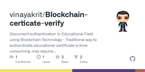 Github Vinayakrit Blockchain Certicate Verify Document Authentication In Educational Field