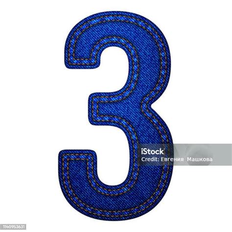청바지 알파벳 문자 숫자 3 벡터 일러스트 레이 션 현대 템플릿 디자인 0명에 대한 스톡 벡터 아트 및 기타 이미지 0명 3차원 형태 고풍스런 Istock