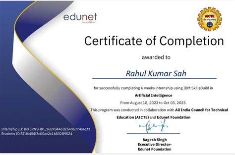 Rahul Kumar Sah On Linkedin I Have Successfully Completed 6 Weeks