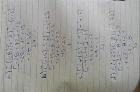 Efectúa Las Siguientes Operaciones A 28 42 13 B 15 6 23 C 45