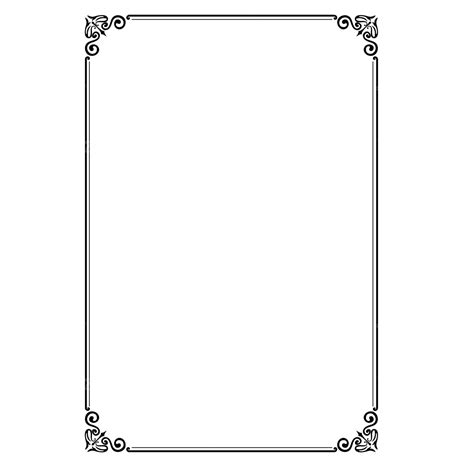 Line Rectangle Border Swirl Ornate Corner Rectangle Border Borders Rectangle Frame Png