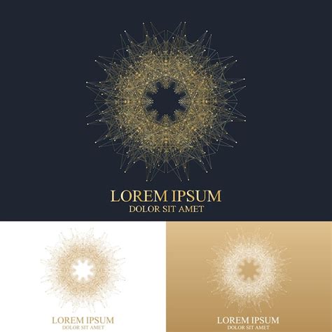 Premium Vector Geometric Abstract Round Form With Connected Line And Dots