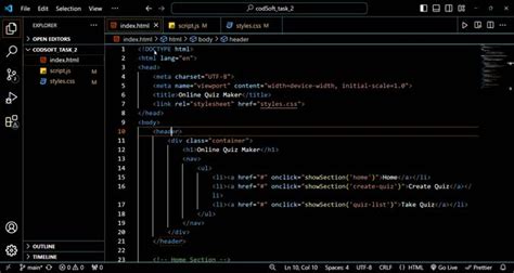 Dhruv Gupta On Linkedin Codsofttrackcodetask2 Codsoft Webdevelopment Quizmaker
