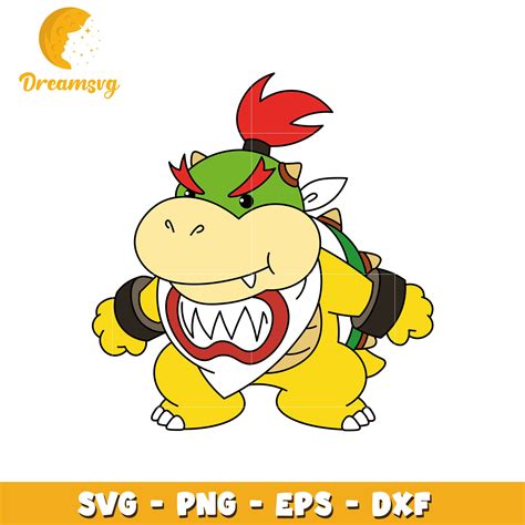 Cute Bowser Character Svg File For Crafting And Design Dreamsvg Store