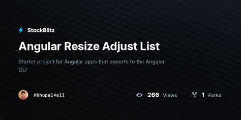 Angular Resize Adjust List Stackblitz