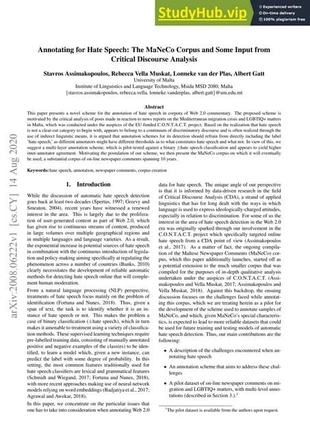 Social Network Hate Speech Detection For Amharic Language Pdf Social Networking Internet