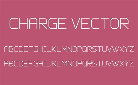 Charge Vector Free Font