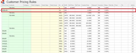 how to import customer pricing rules by using io export via excel qne