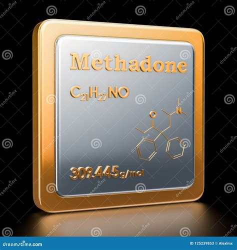 Methadone Icon Chemical Formula Molecular Structure Stock