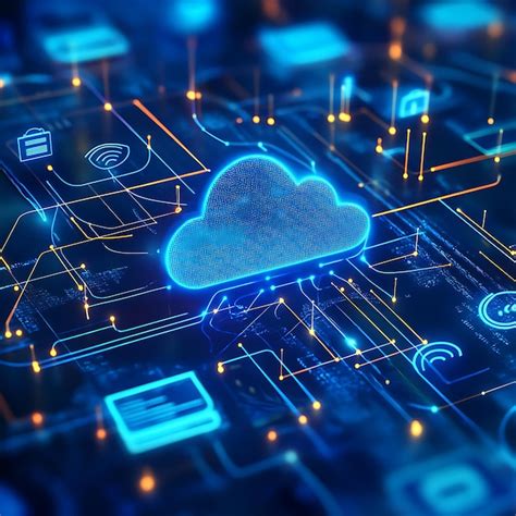 Photo Of A Cloud Computing Digital Network Illustration Premium Ai