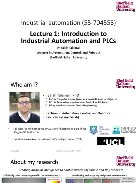 Lecture 01 Introduction To Industrial Automation Pdf Programmable