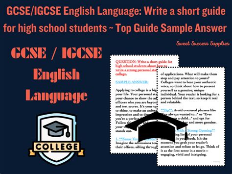 Gcse Igcse English Language Write A Short Guide For High School