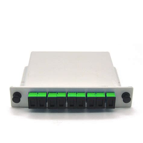 Ftth Fiber Optic Cassette Type Plc Splitter Sc Apc Connector Splice 1x8