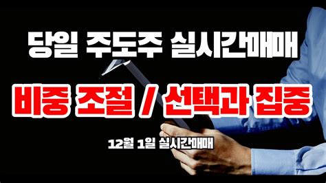 적절한 판단과 비중으로 수익 12월1일장 금양 주식 실전매매 당일 주도주 단타 종목선정 눌림목 돌파매매 주식차트 주식투자 실시간매매 스켈핑 포스코스틸리온 엔비티