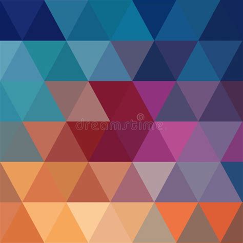 Vector Abstract Irregular Polygonal Background With Triangular Pattern In Rainbow Colors