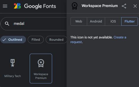 Fonts Icon Request Workspace Premium Issue Flutter Flutter GitHub