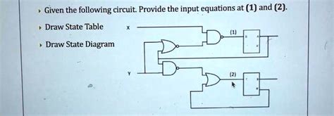 Solved Help With Full Explanation Pls Given The Following Circuit Provide The Input Equations