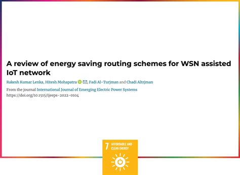 A Review Of Energy Saving Routing Schemes For Wsn Assisted Iot Network