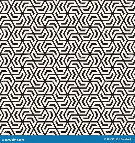 Vector Seamless Lines Mosaic Pattern Modern Stylish Abstract Texture Stock Illustration