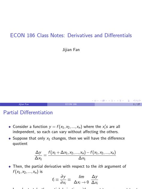 Derivatives And Differentials Part 2 Pdf