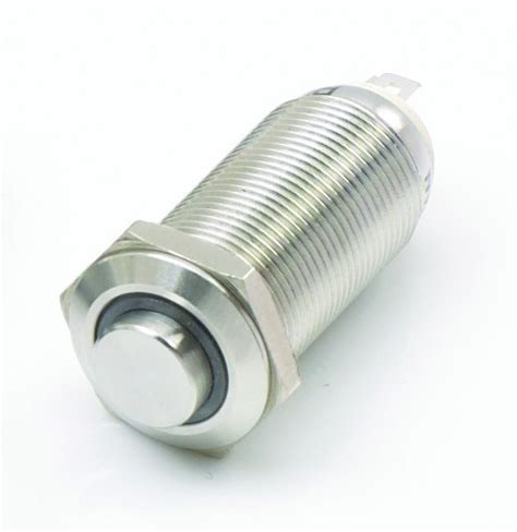 Mm Ring Illuminated High Head Stainless Steel Metal Push Button