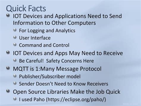 Creating Iot Applications Using Mqtt Ppt