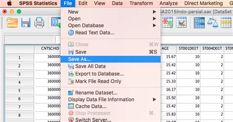 Belajar Dan Berbagi Analisis Data Dengan Mplus Menyiapkan Data Dari Spss