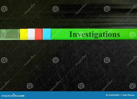 Investigations File Record In Black Binder Folder Crime Legal And Incident Investigation